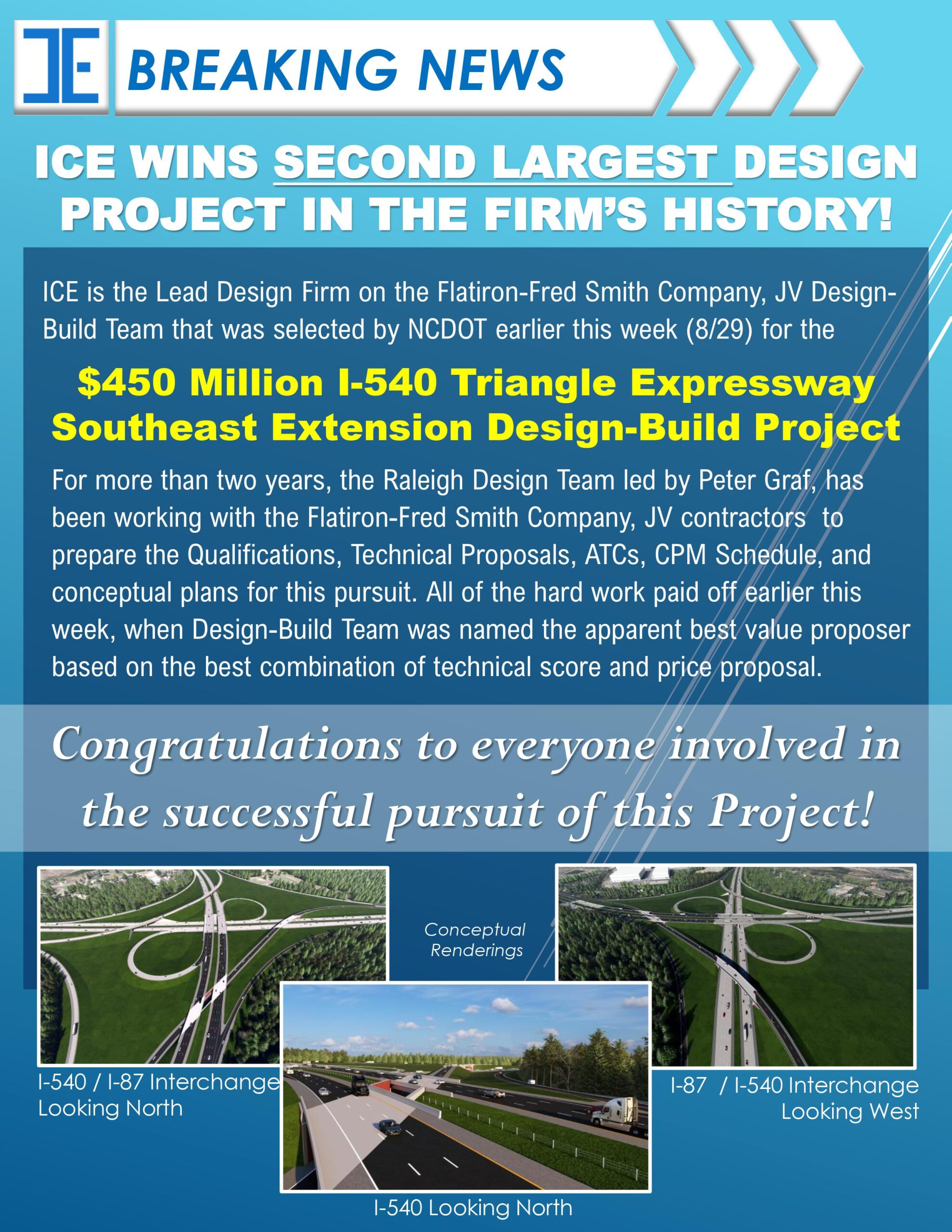 ICE Wins $450M Triangle EXPY SE Ext - ICE, Civil Engineering ...