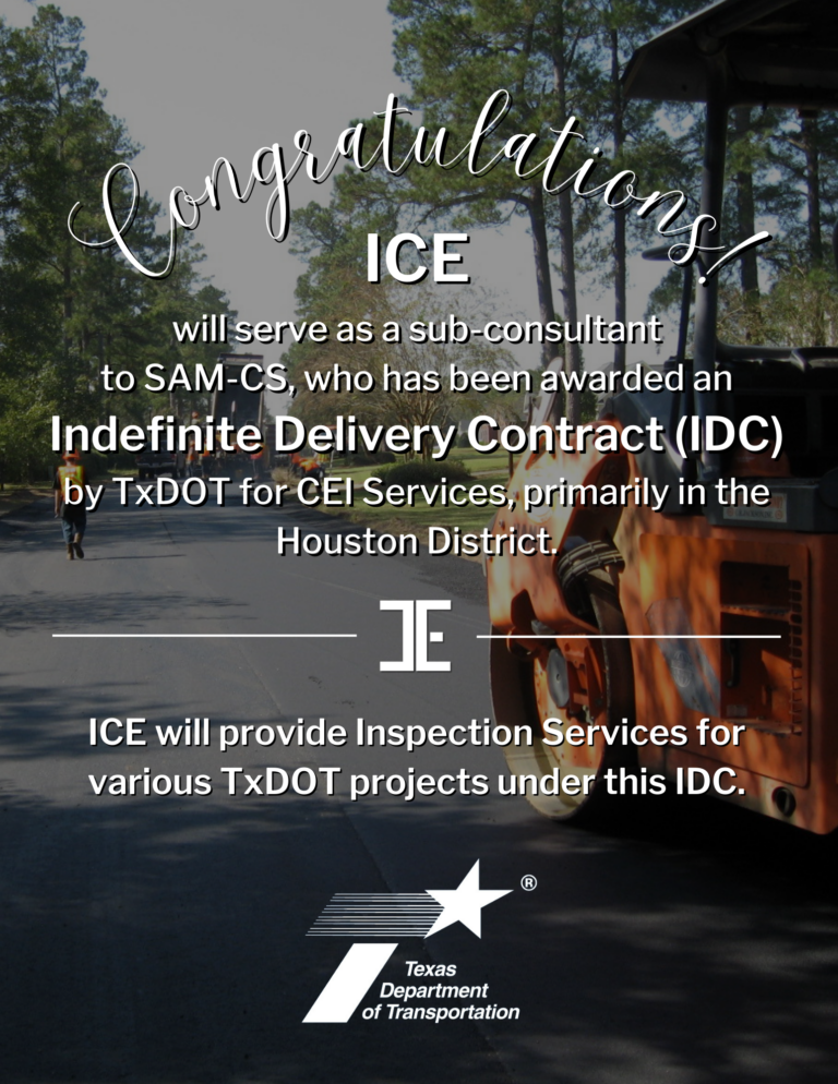 ICE on Winning Team for TxDOT IDC - ICE, Civil Engineering ...